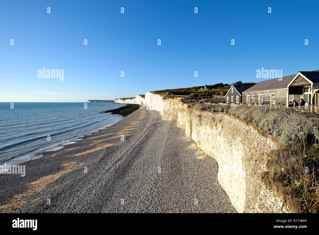 The Seven Sisters and coastline at Birling Gap East Sussex England UK ...