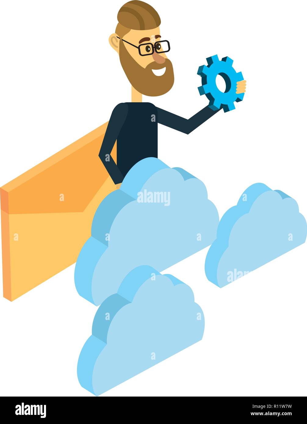Cloud computing customer support Stock Vector Images - Alamy