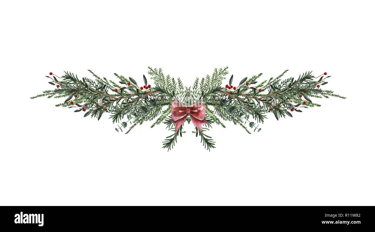 Christmas Garland Border