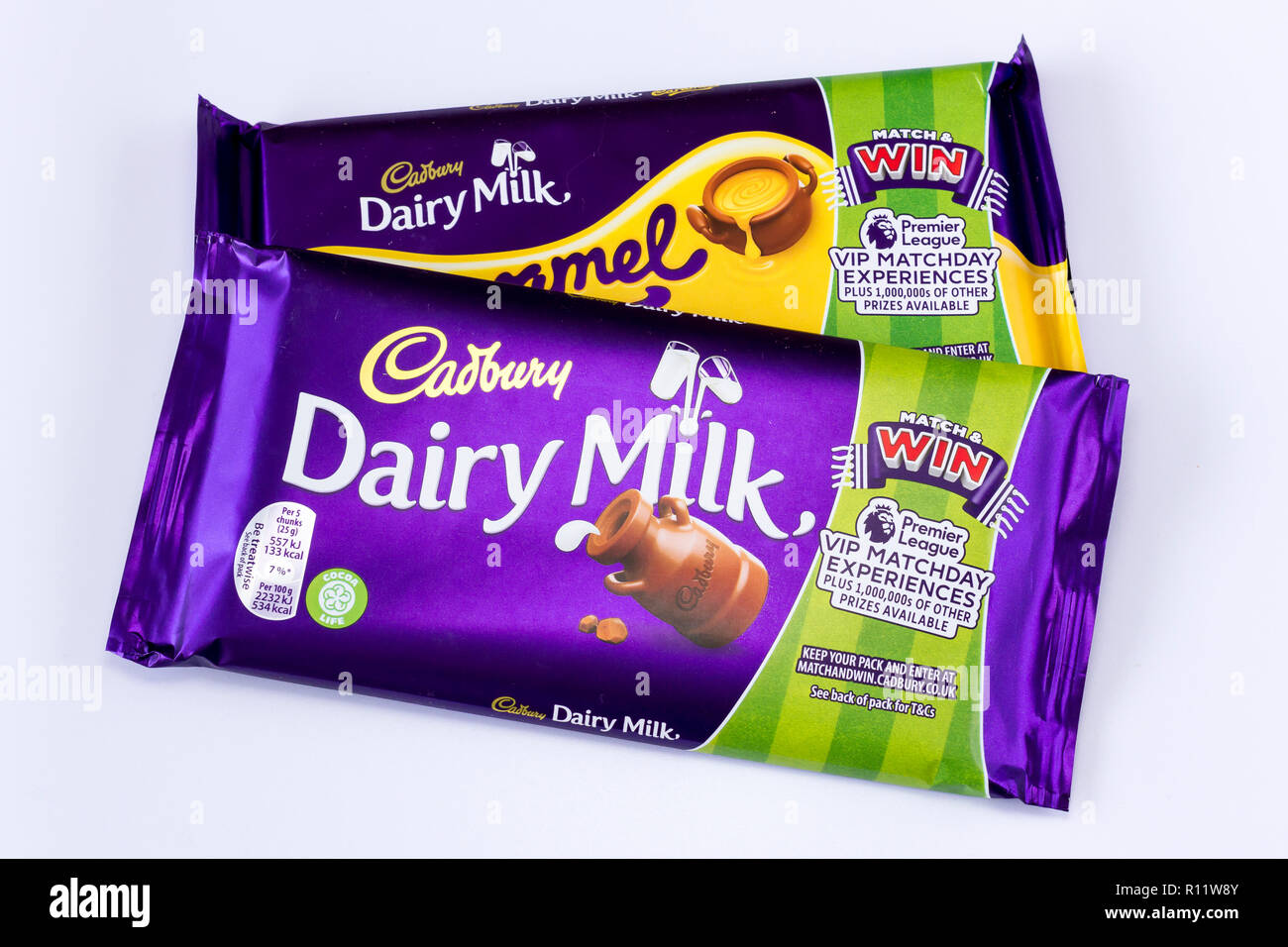 Cadbury Dairy Milk 200g chocolate bars, United Kingdom Stock Photo - Alamy
