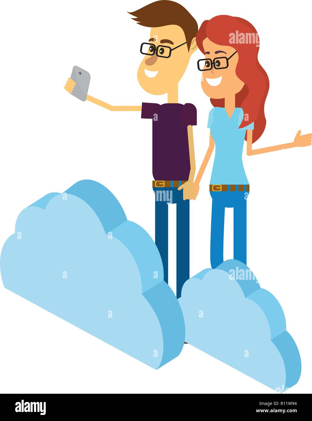 People and cloud computing Stock Vector Image & Art - Alamy