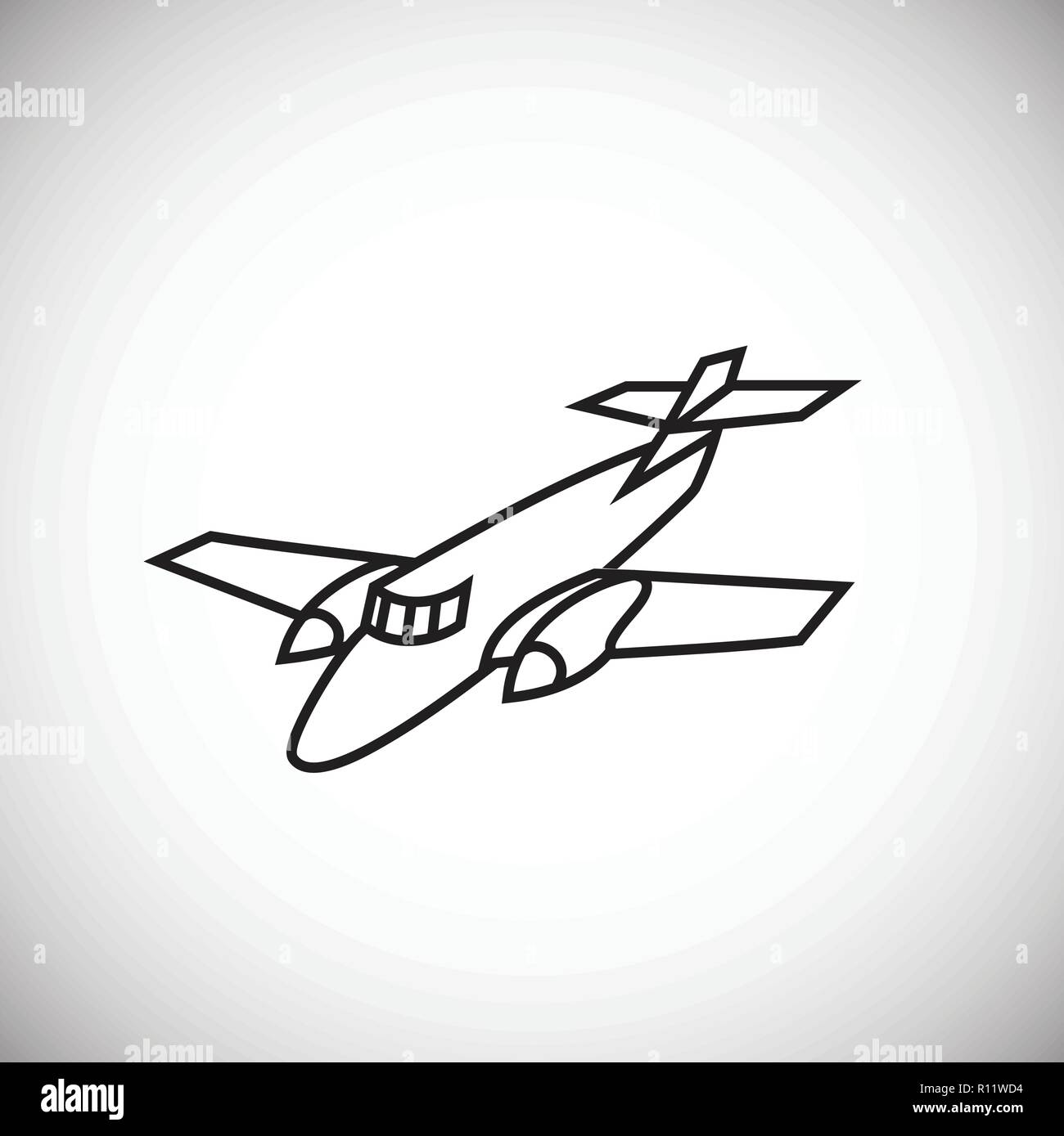 Plane on white background Stock Vector Image & Art - Alamy