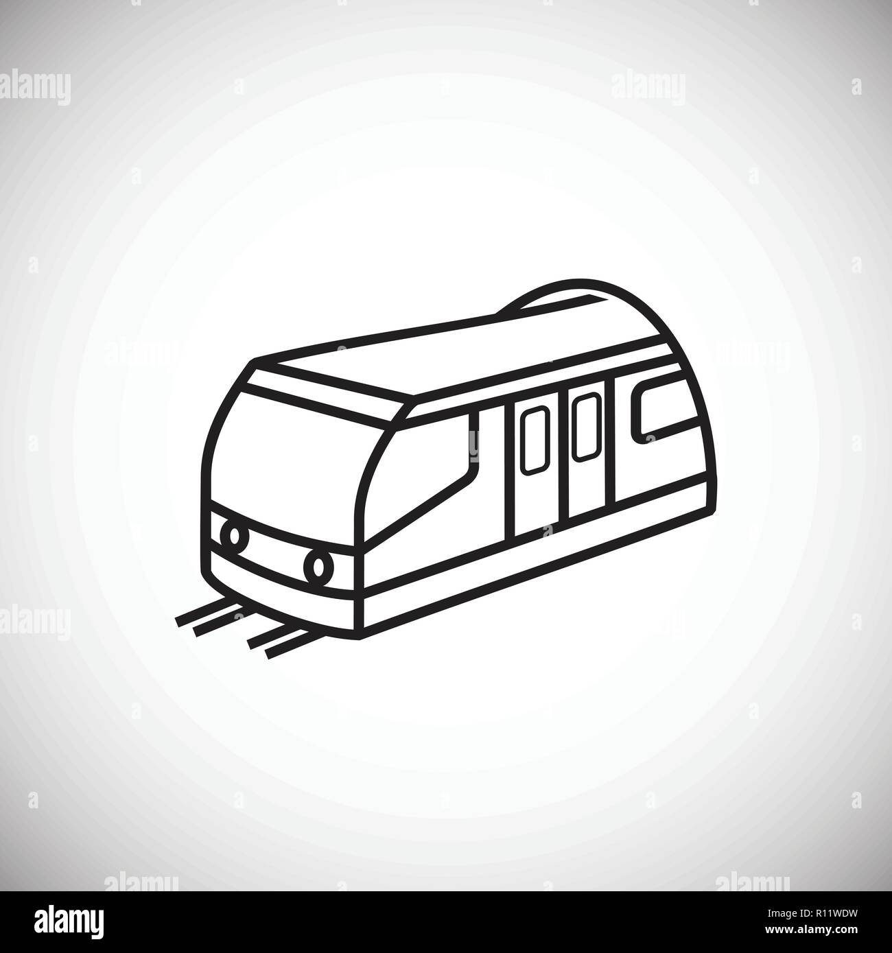 Train thin line on white background Stock Vector Image & Art - Alamy
