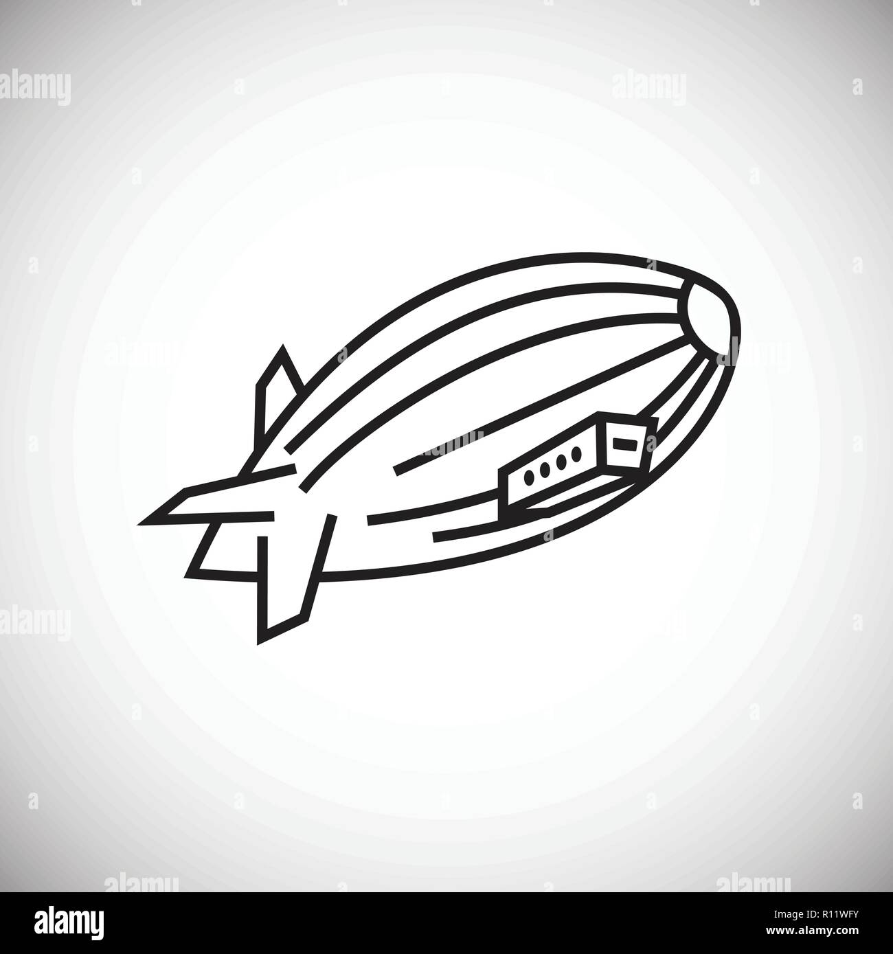Airship thin line on white background Stock Vector Image & Art - Alamy