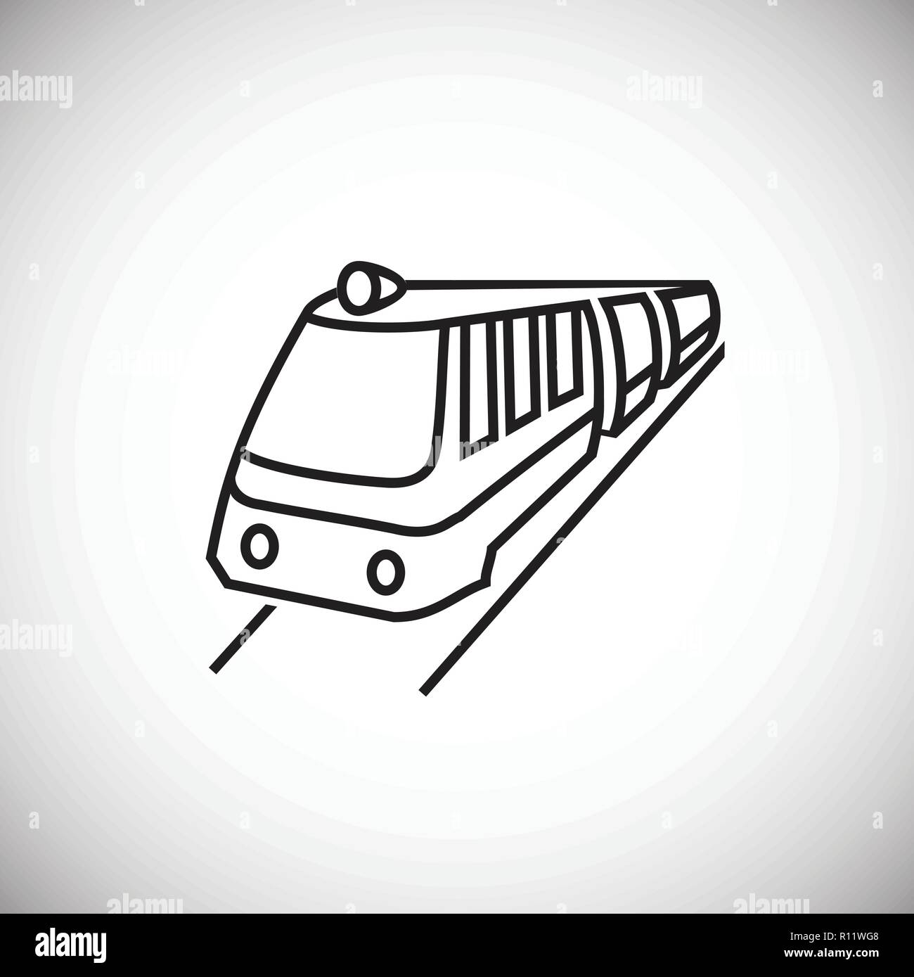 Train thin line on white background Stock Vector Image & Art - Alamy