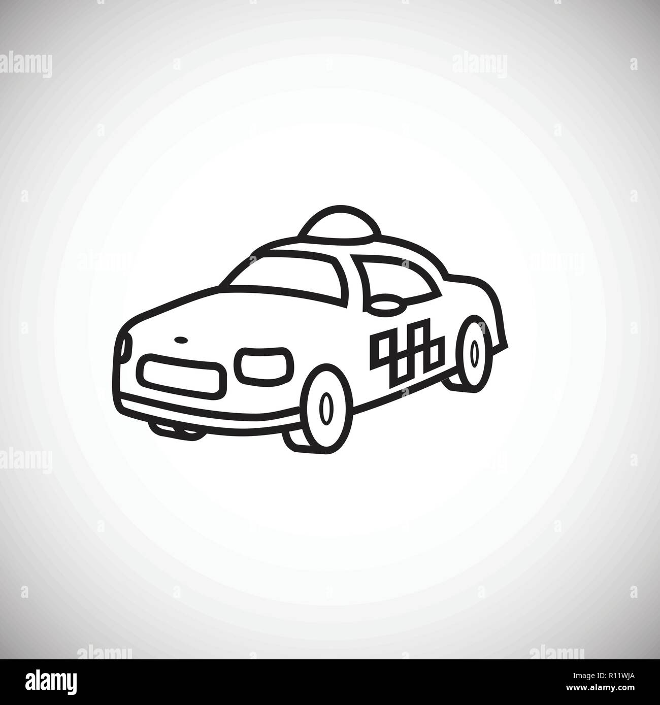 Taxi cab thin line on white background Stock Vector Image & Art - Alamy