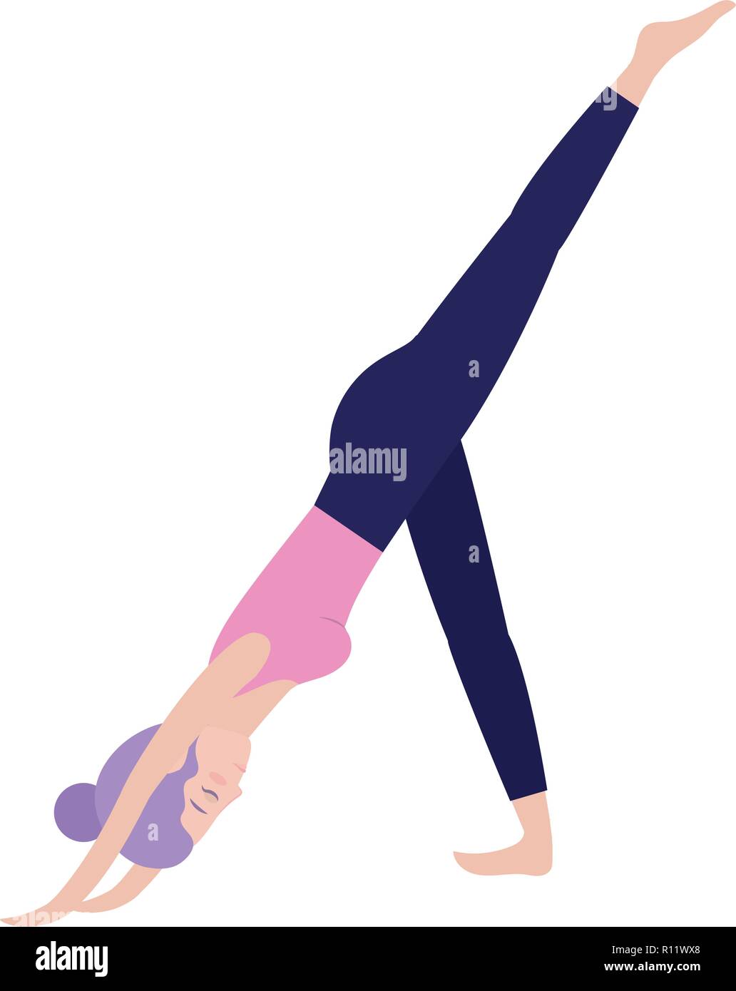 Woman and yoga Stock Vector Image & Art - Alamy