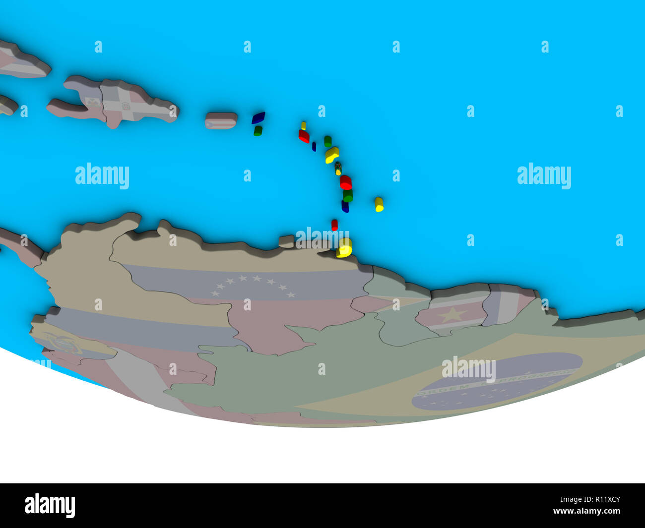 Simple political map aruba hi-res stock photography and images - Alamy