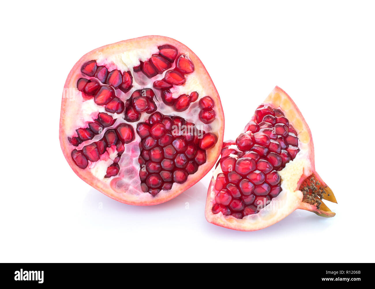 pomegranate isolated on white background Stock Photo - Alamy