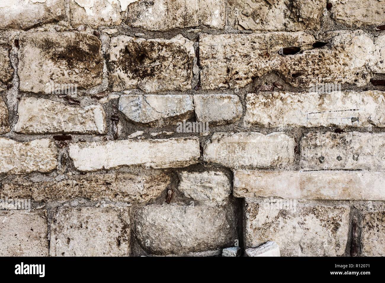 Ancient stone wall background. Modern style design, copy space Stock ...