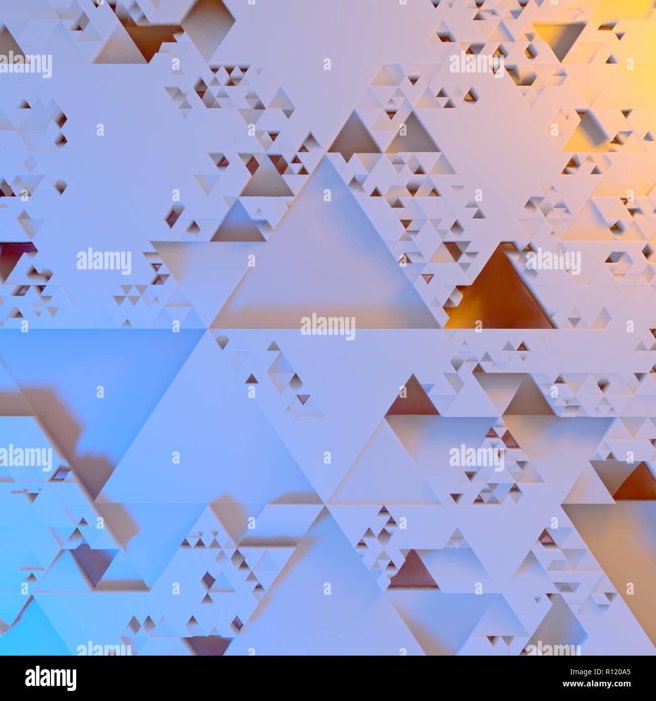 Abstract Irregular Futuristic architectural pattern, triangles 3d ...