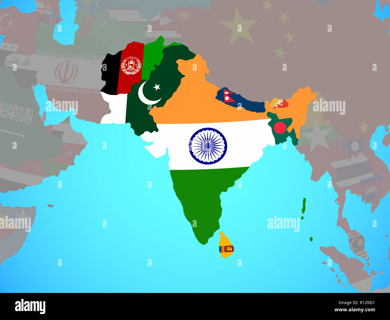Saarc Countries Logo