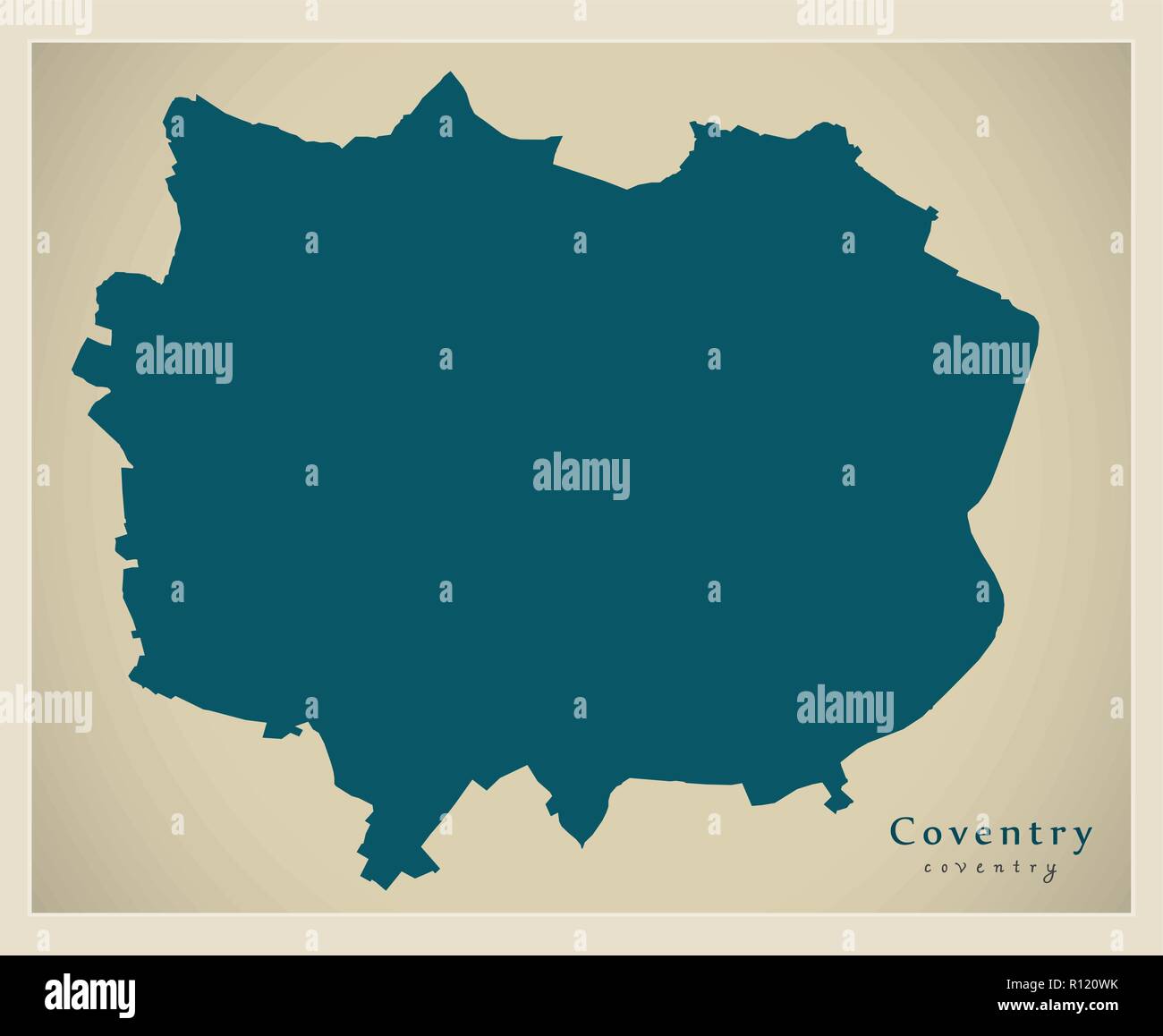 Coventry map hi-res stock photography and images - Alamy