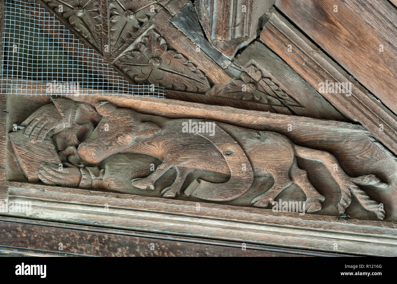 Medieval wood carvings hi-res stock photography and images - Alamy