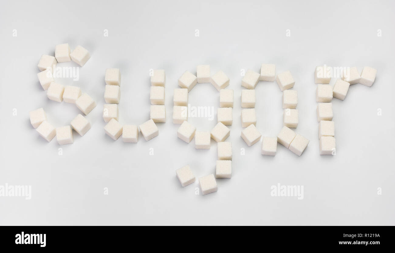 Sugar word hi-res stock photography and images - Alamy