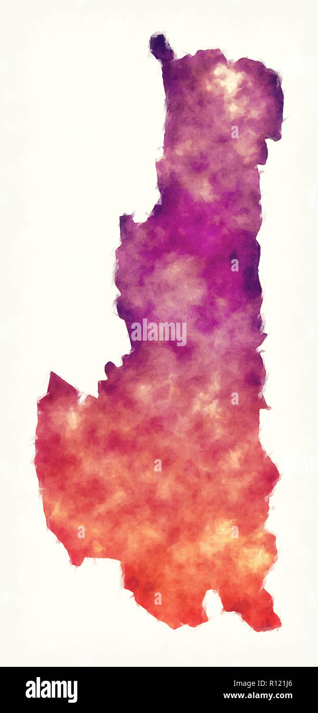 Chin state map of Myanmar in front of a white background Stock Photo ...