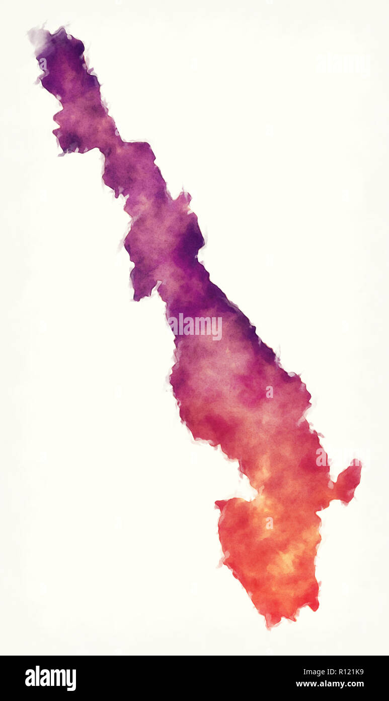 Kayin state map of Myanmar in front of a white background Stock Photo ...