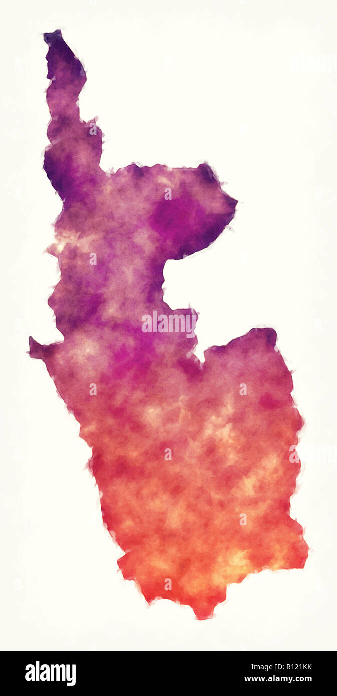 Magway region map of Myanmar in front of a white background Stock Photo ...