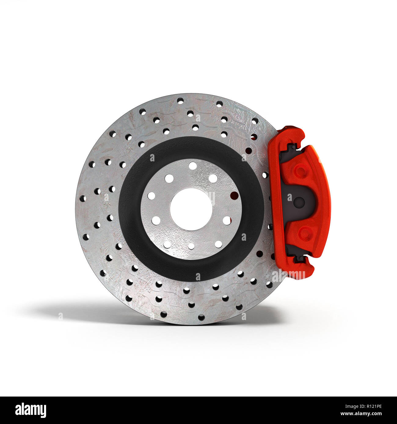 car disc brake isolated on white background 3d illustration Stock Photo ...