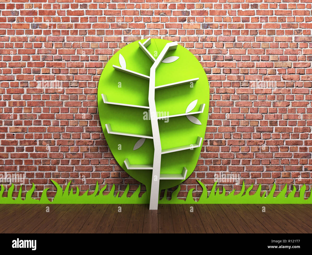 3d render bookshelf hi-res stock photography and images - Alamy