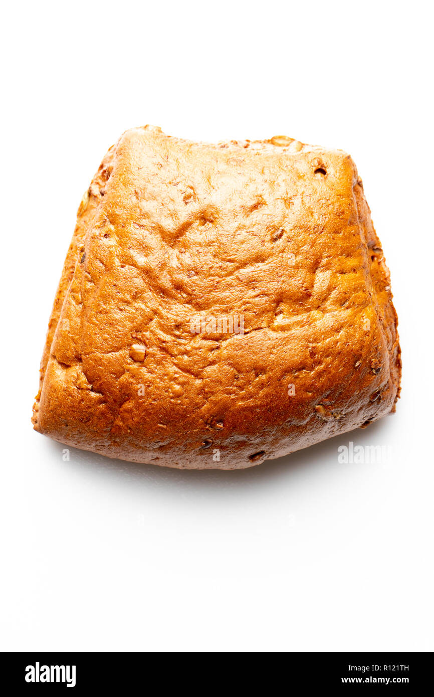 freshly baked bread isolated on white background Stock Photo - Alamy