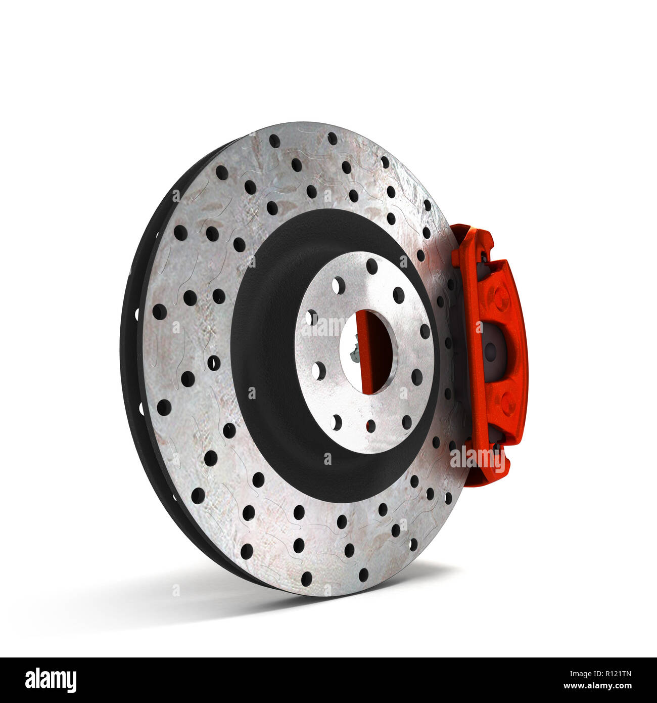 car disc brake isolated on white background 3d illustration Stock Photo ...