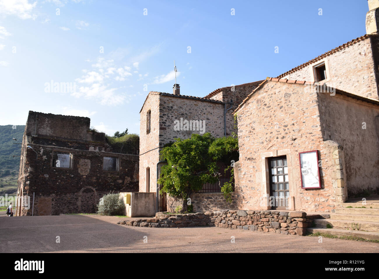 Abandoned village of Celles, Lac du Salagou, Herault Department ...