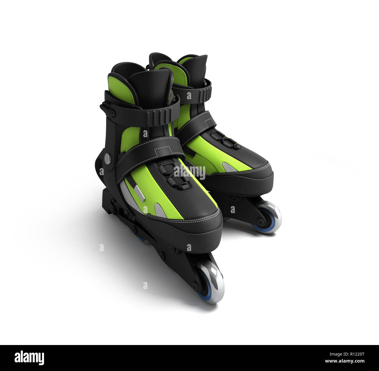inline rollers skates 3d render isolated on white Stock Photo - Alamy