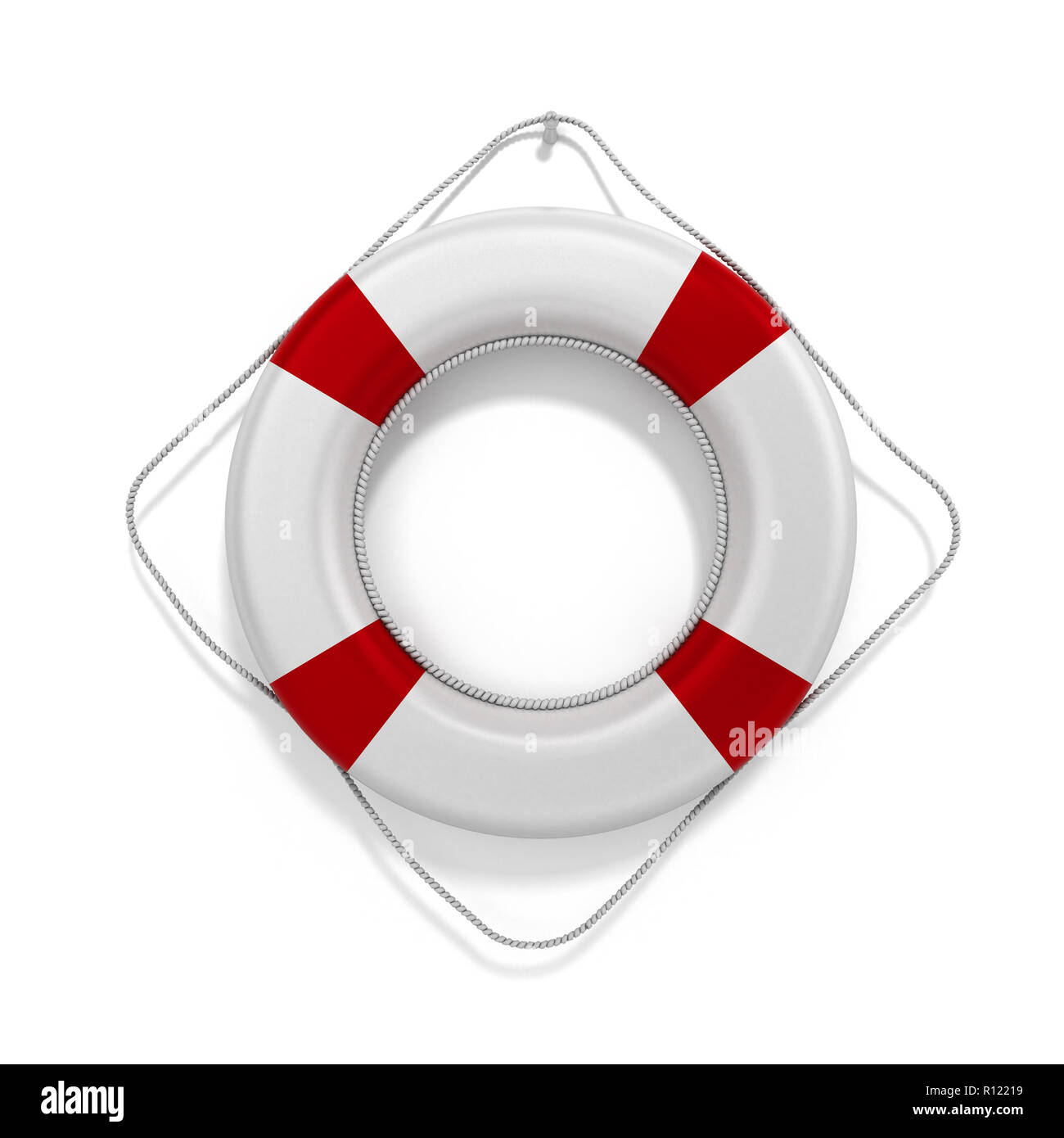 lifebuoy 3d render on a white background Stock Photo - Alamy