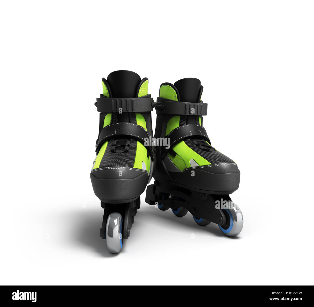 inline rollers skates 3d render isolated on white Stock Photo - Alamy