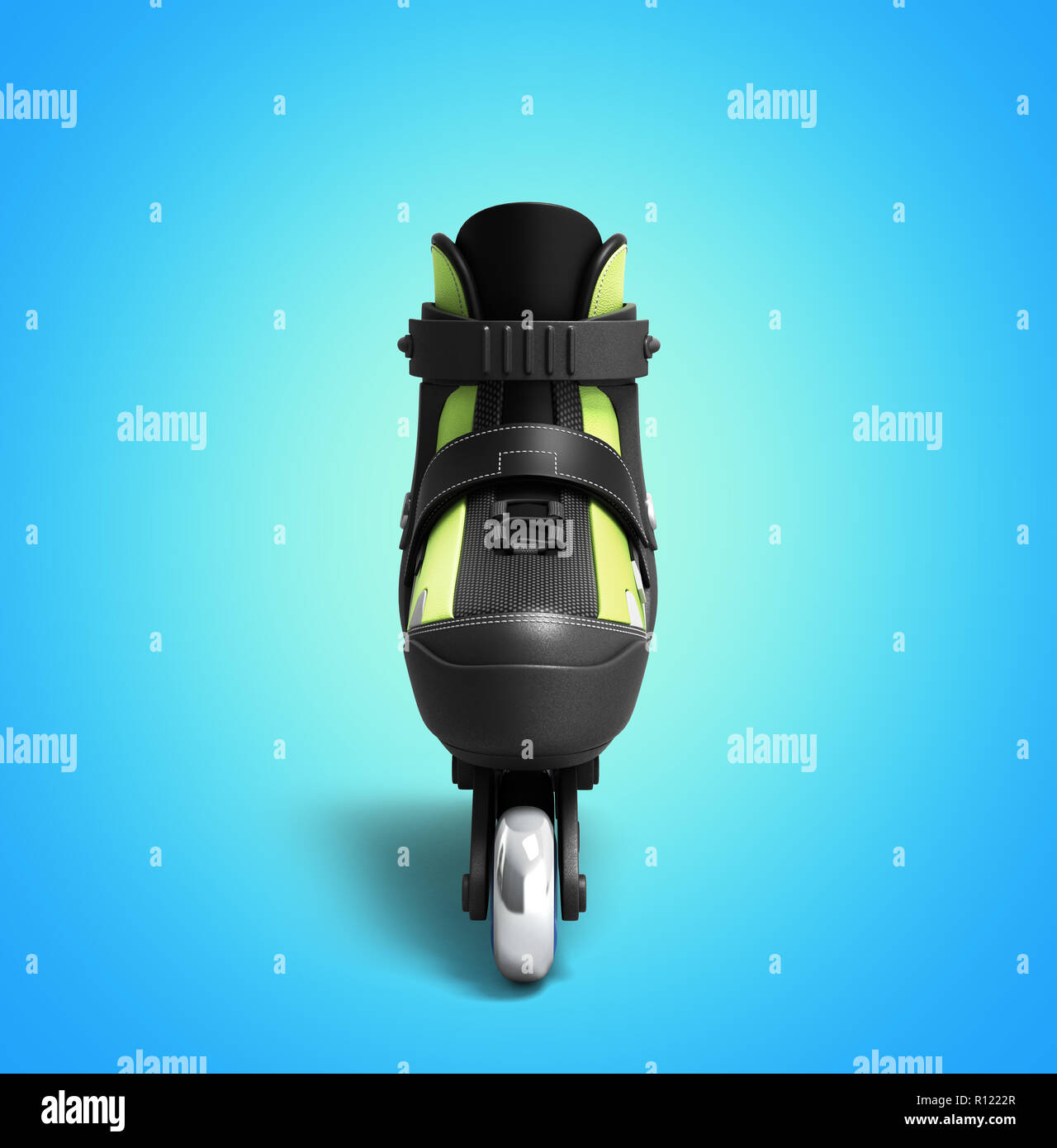 inline rollers skates 3d render on gradient Stock Photo - Alamy