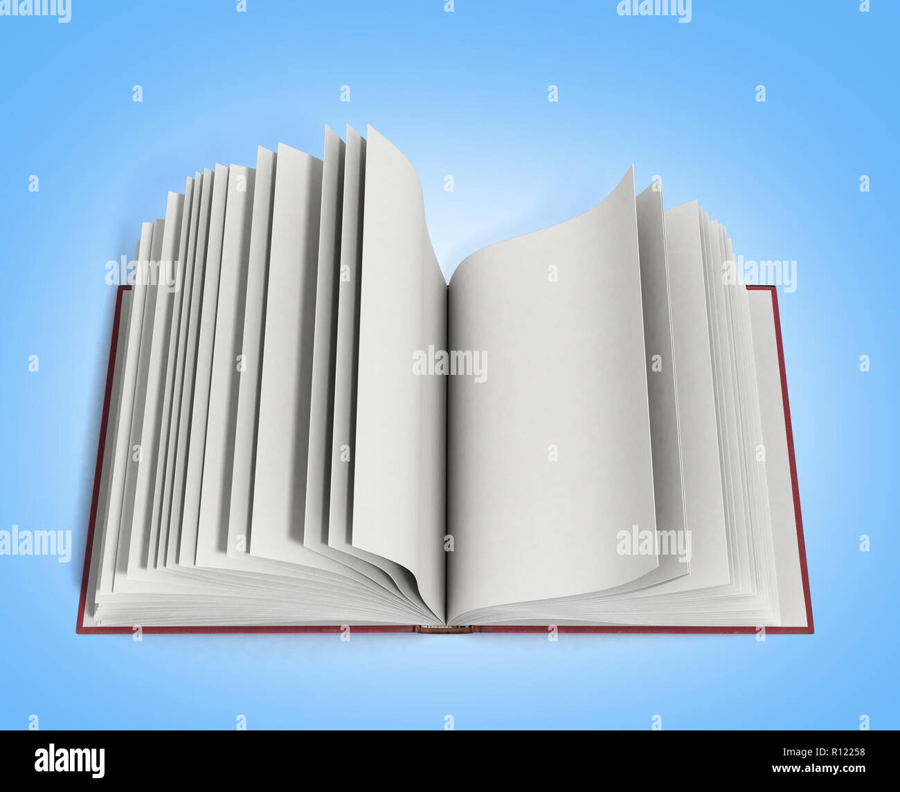 open book 3d render on gradient background Stock Photo - Alamy