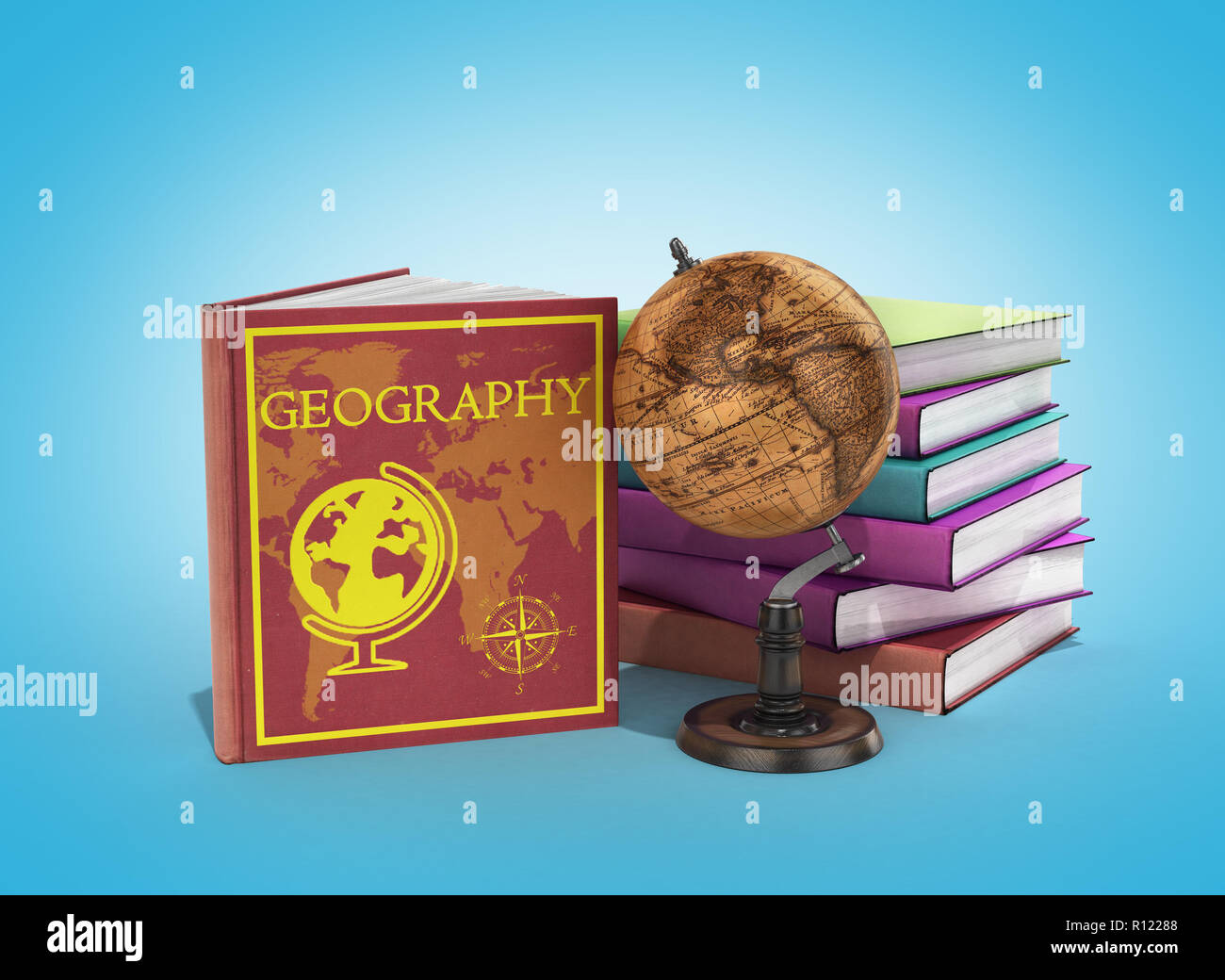 Books open world map hi-res stock photography and images - Alamy