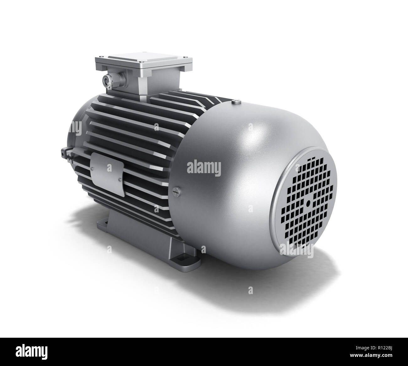 electric motor generator 3d illustration on a white background Stock ...