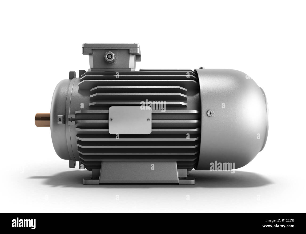 electric motor generator 3d render on a white background Stock Photo ...