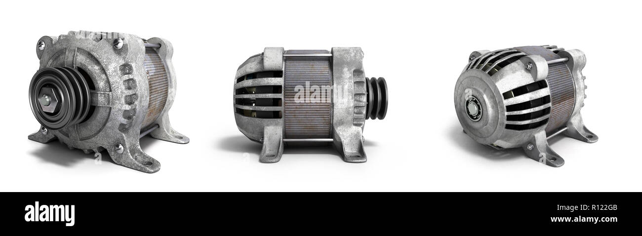 Electric motor 3d render isolated on the white background Stock Photo ...