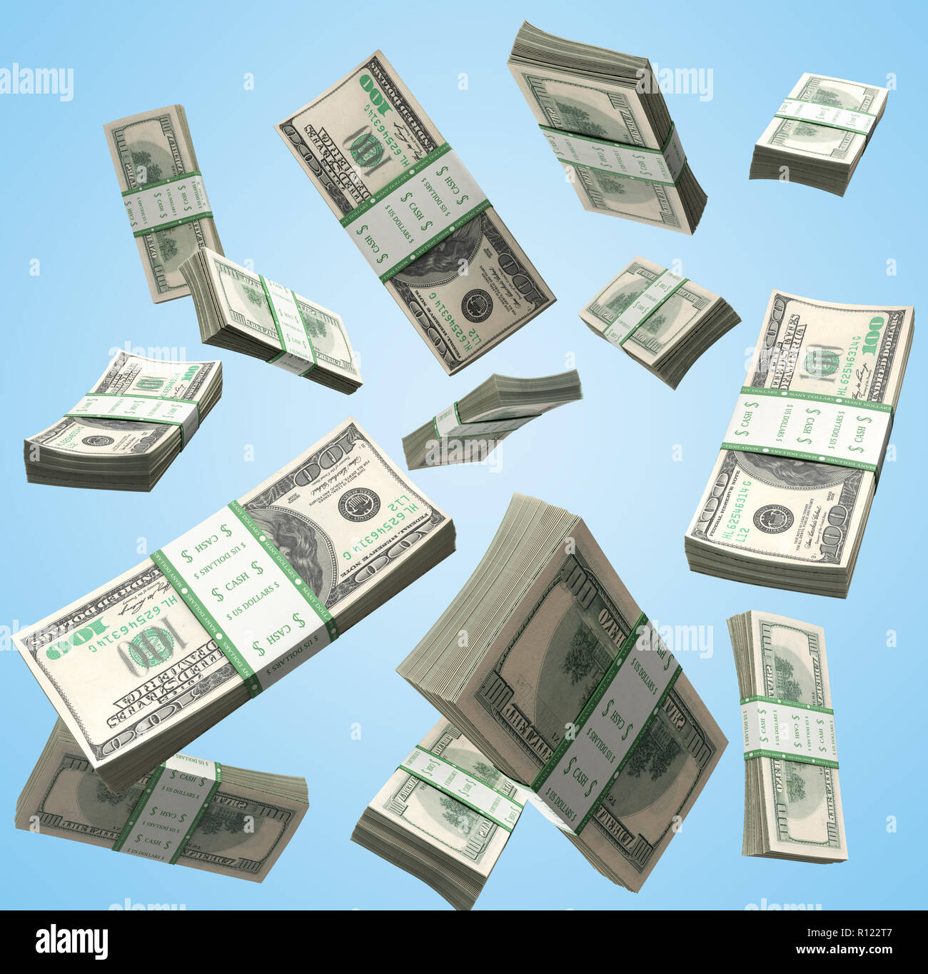 3d render flying dollar bill hi-res stock photography and images - Alamy