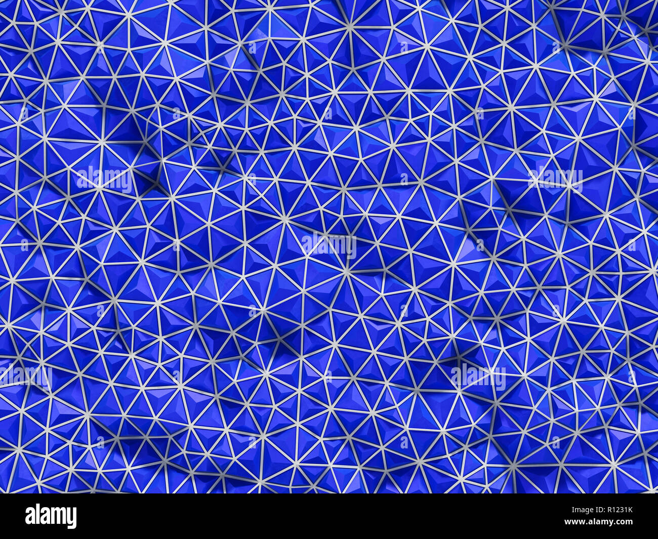 Abstract 3d rendering of blue surface Background with futuristic polygonal shape Stock Photo - Alamy