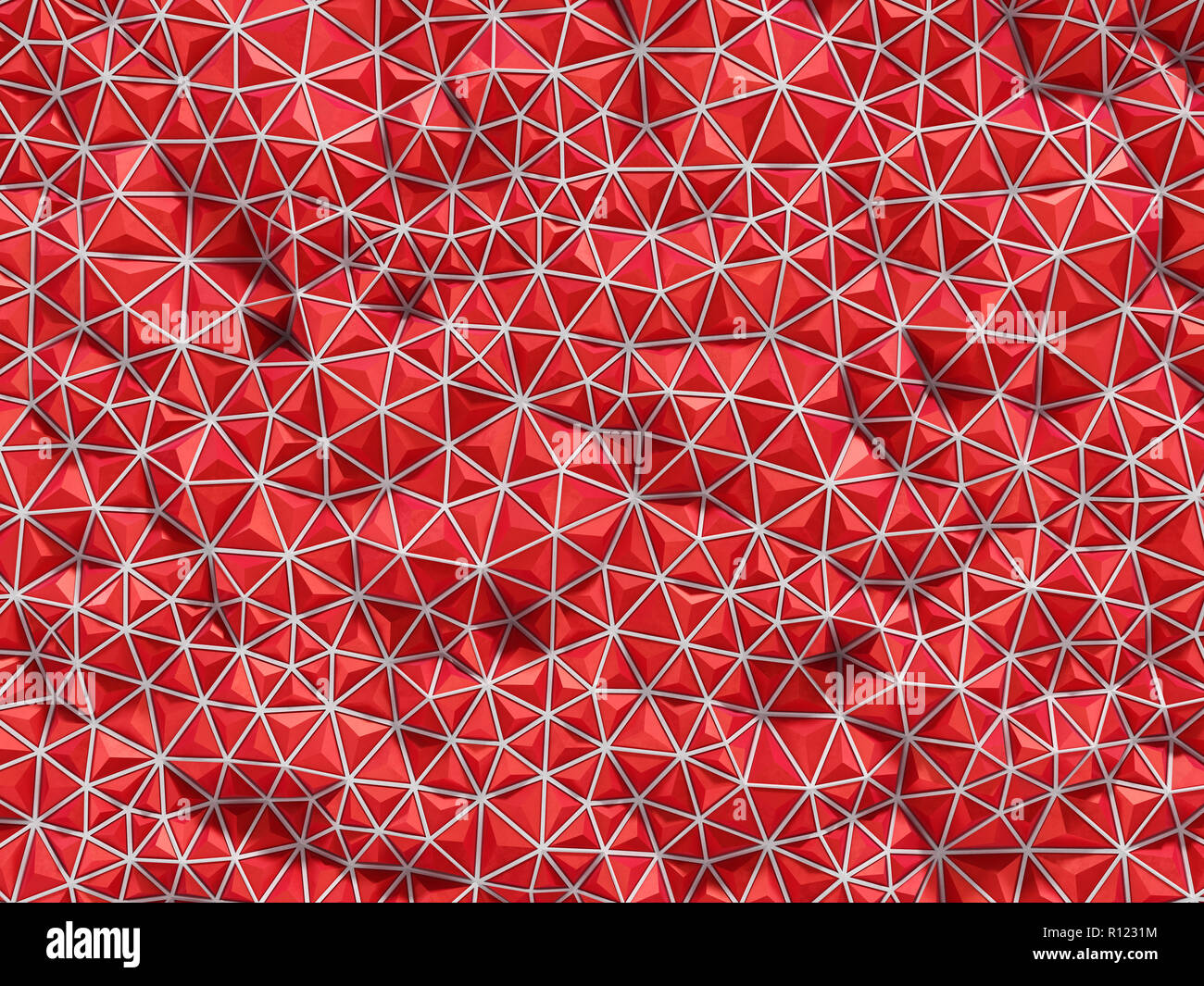 Abstract 3d rendering of red surface Background with futuristic ...