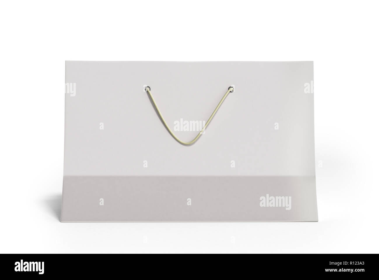 white paper bag 3d render on white Stock Photo - Alamy