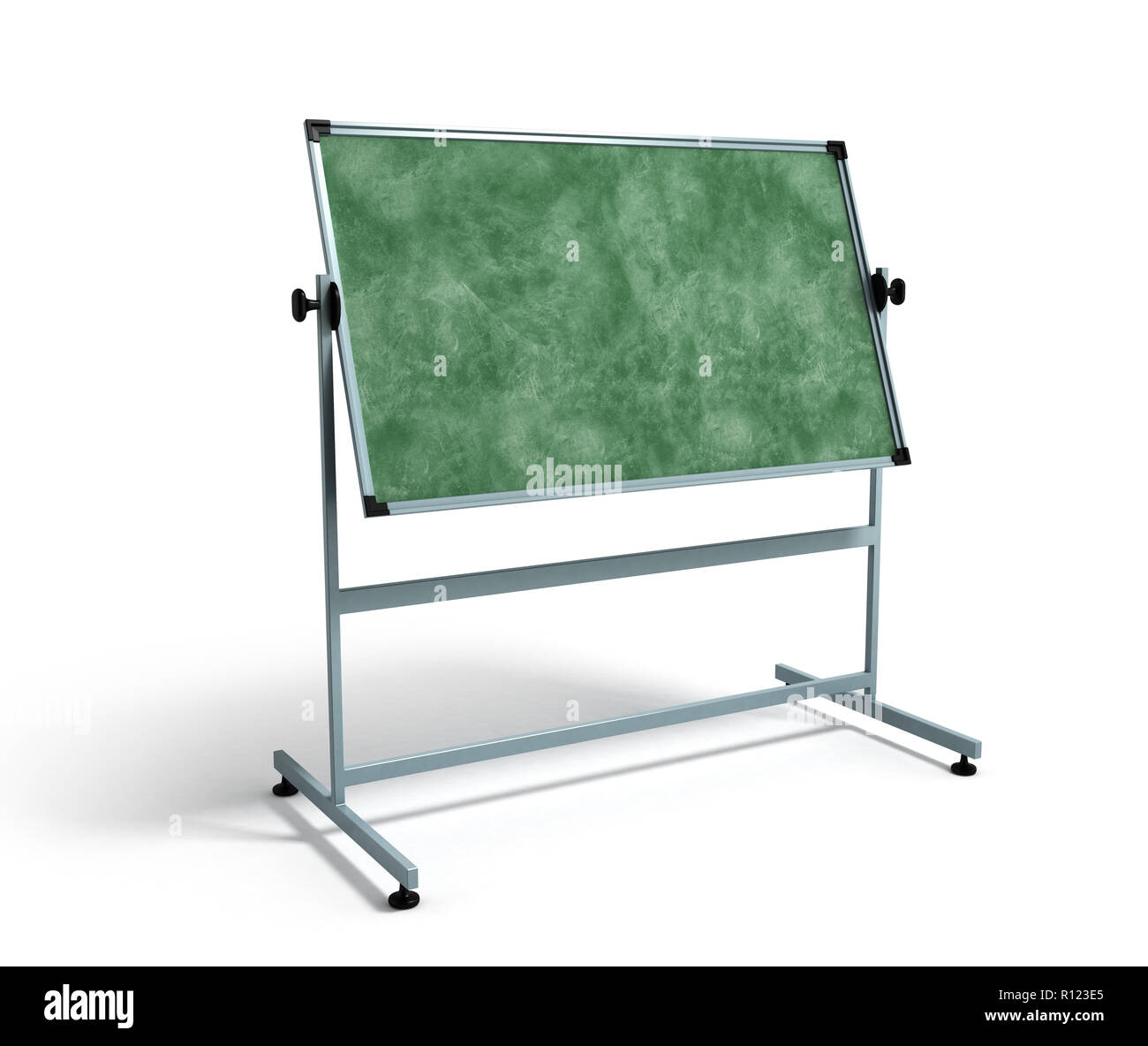Green chalkboard with metal frame 3d render on white Stock Photo - Alamy