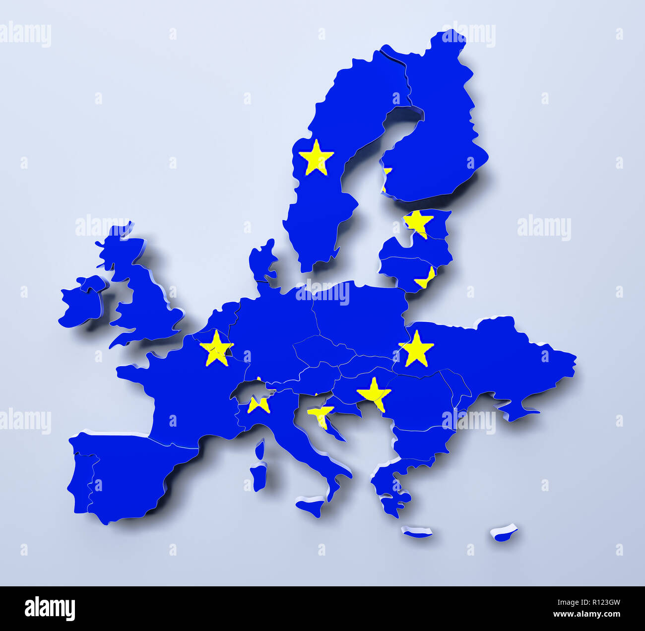 Uk map vector 3d hi-res stock photography and images - Alamy