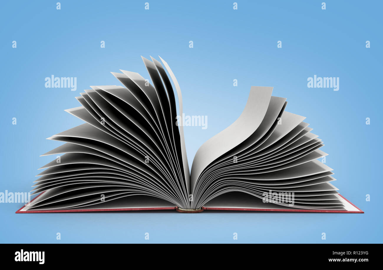 open book 3d render on gradient background Stock Photo - Alamy