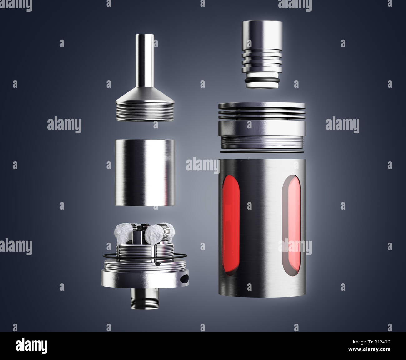 serviced atomizer in disassembled form for soaring electronic ...