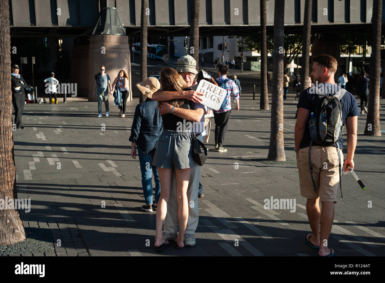 06.05.2018, Sydney, New South Wales, Australia - A man offering free ...