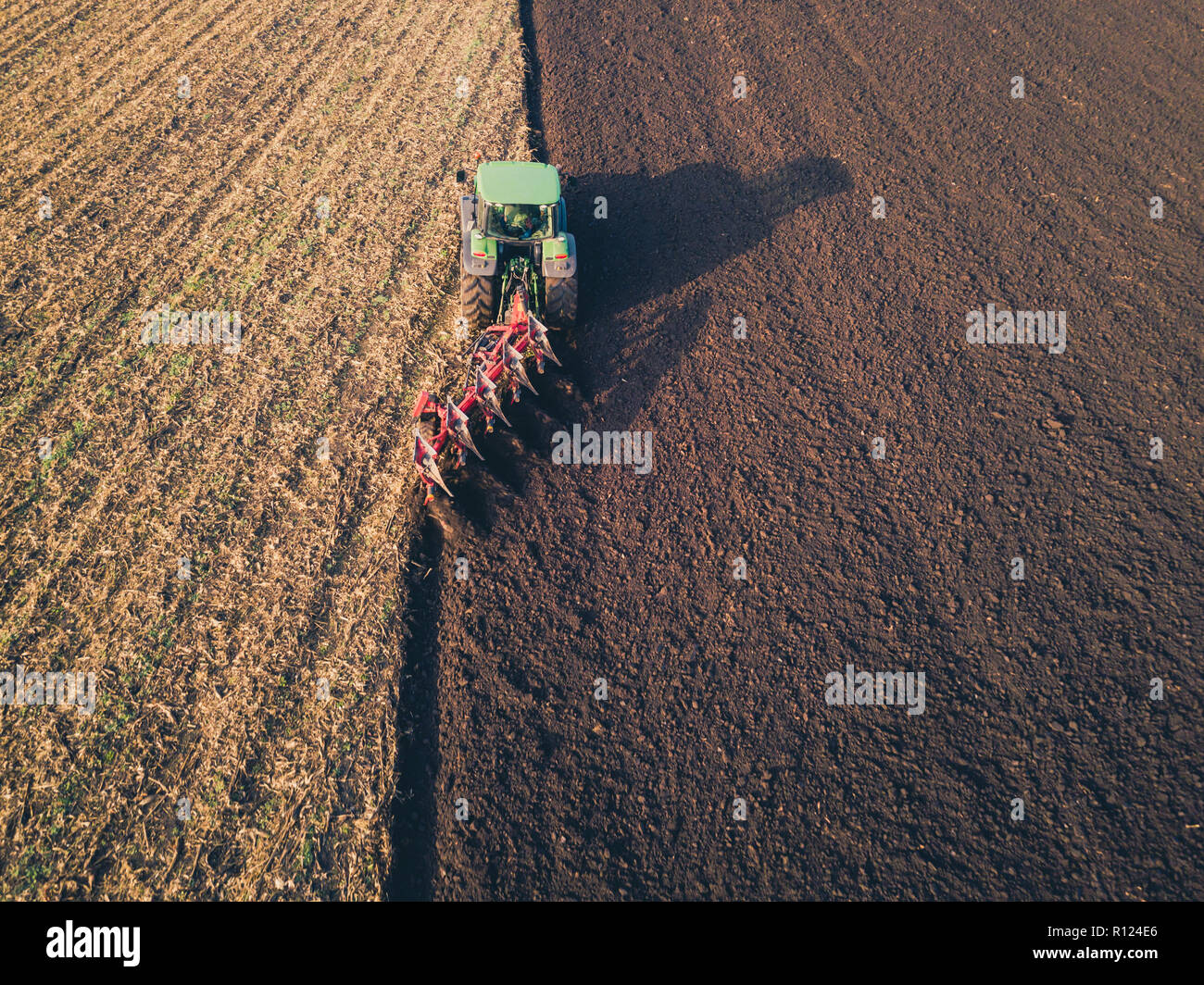 Farmer with plough above view hi-res stock photography and images - Alamy