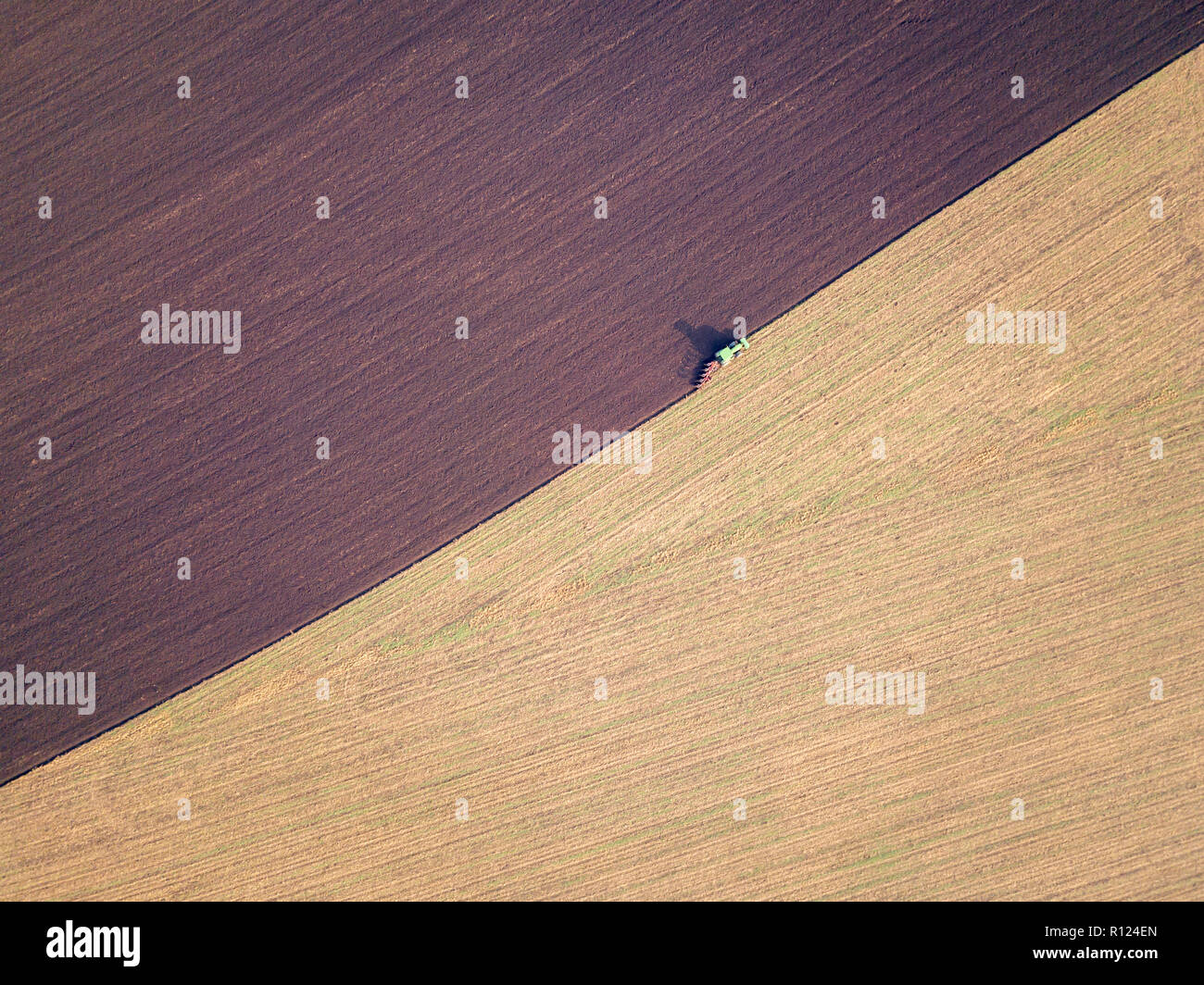 Farmer with plough above view hi-res stock photography and images - Alamy