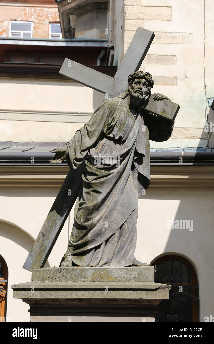 Jesus Statue in Armenian Cathedral of Lviv, Ukraine Stock Photo - Alamy