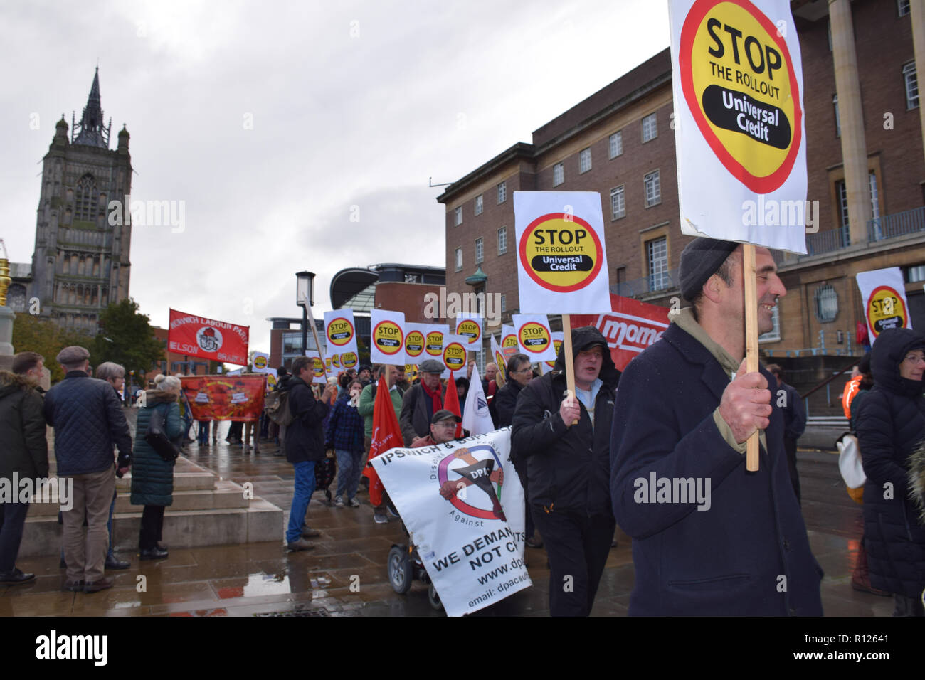 Anti universal credit protest hi-res stock photography and images - Alamy