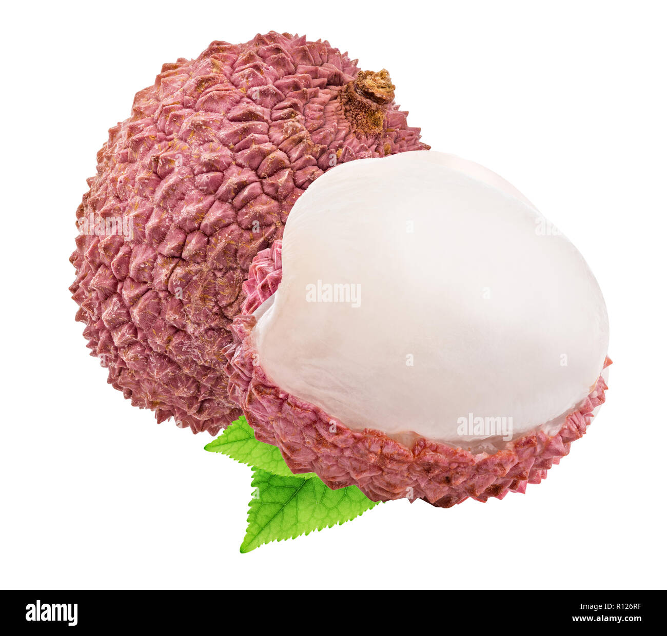 Fresh sweet lychee isolated on white background with clipping path ...